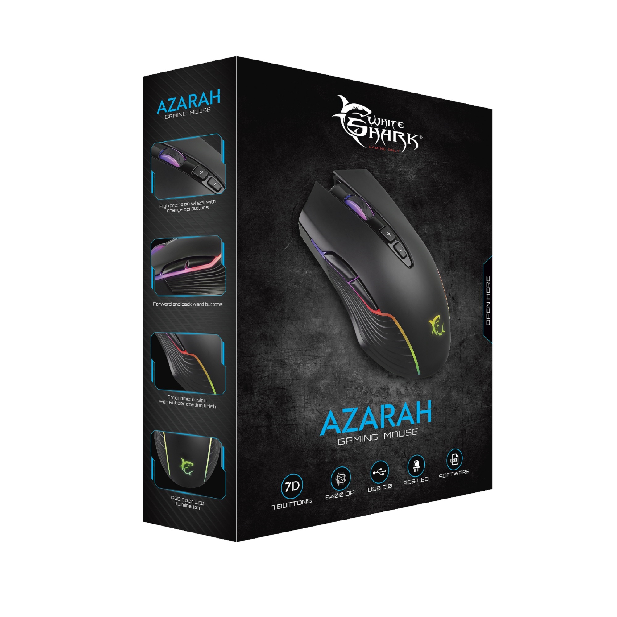 Miš White Shark GM-5003 AZARAH RGB / 6.400 dpi | Naruči online na ...