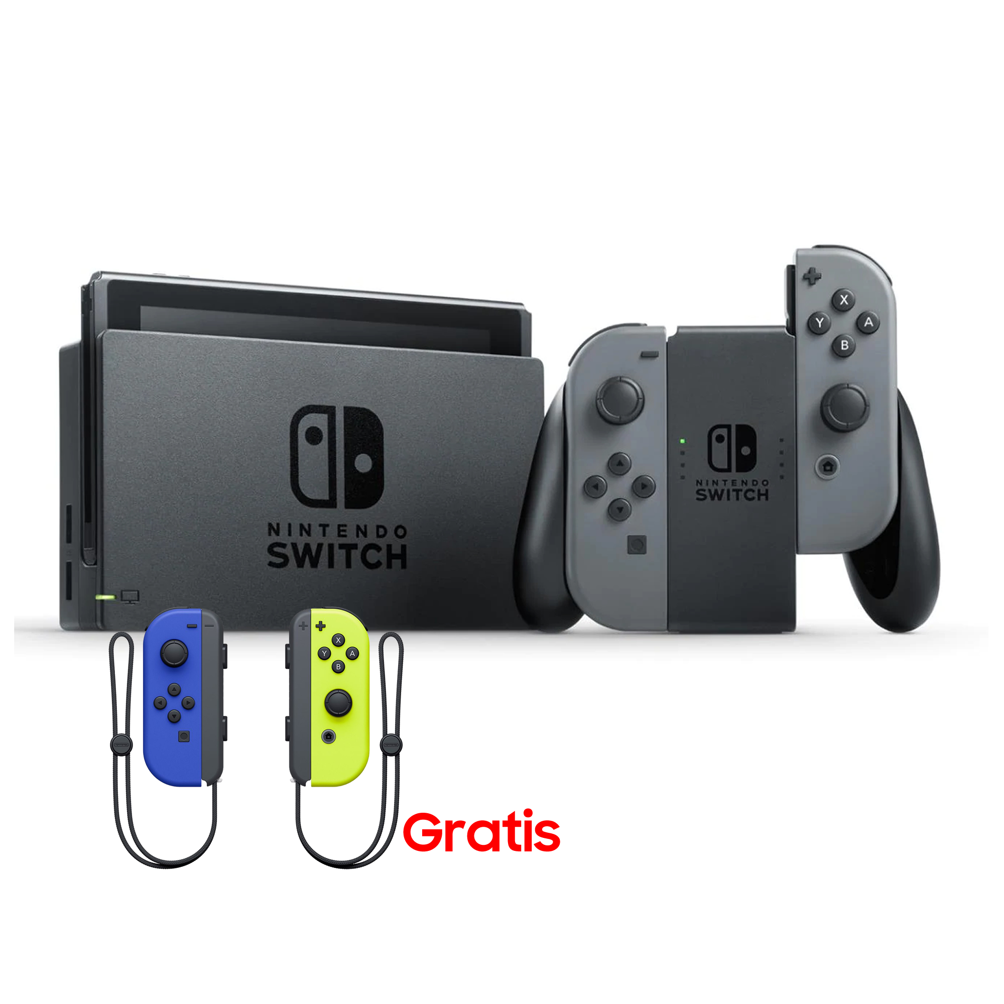 Bundle - Nintendo Switch Console (GREY JOY-CON) + Gamepad Nintendo Switch JOY-CON